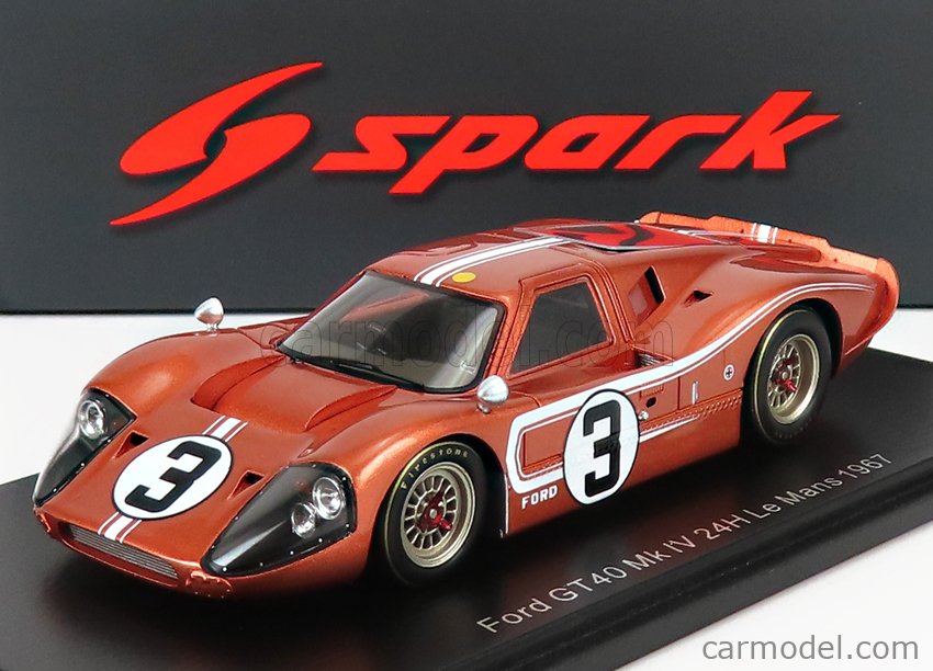 SPARK-MODEL S4543 Scale 1/43 | FORD USA GT40 7.0L V8 TEAM FORD MOTOR ...