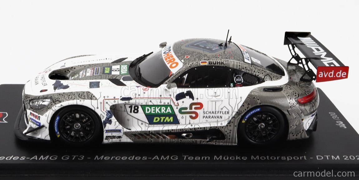 SPARK-MODEL SG798 Scala 1/43 | MERCEDES BENZ AMG GT3 EVO TEAM MUCKE MOTORSPORT N 18 DTM SEASON ...
