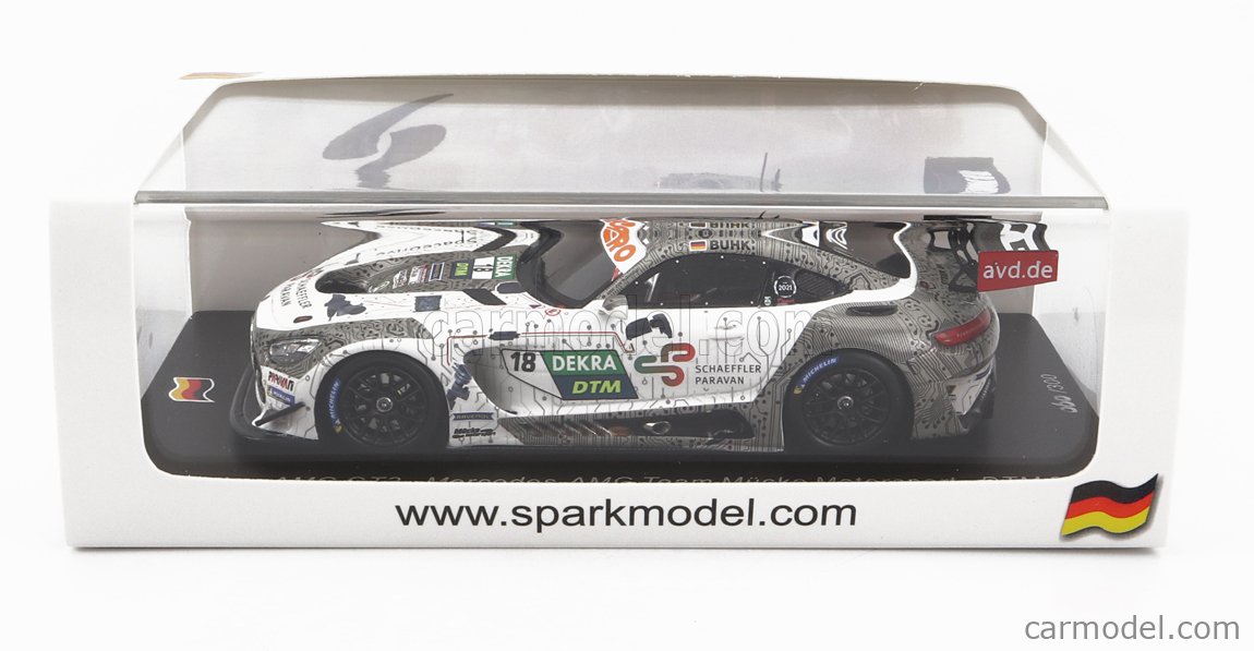 SPARK-MODEL SG798 Echelle 1/43 | MERCEDES BENZ AMG GT3 EVO TEAM MUCKE MOTORSPORT N 18 DTM SEASON ...