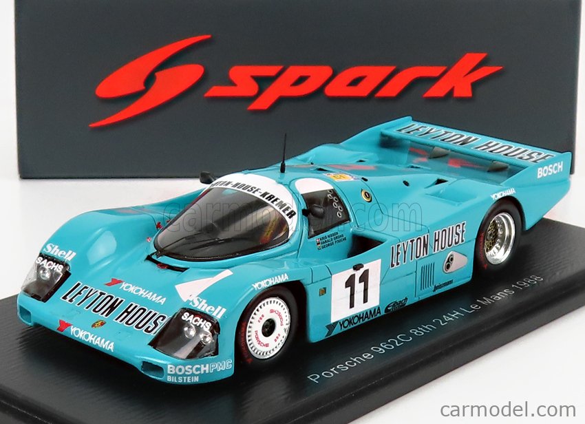 SPARK-MODEL S9873 Scale 1/43 | PORSCHE 962C TYPE 935 3.0L TURBO TEAM LEYTON HOUSE N 11 24h LE ...