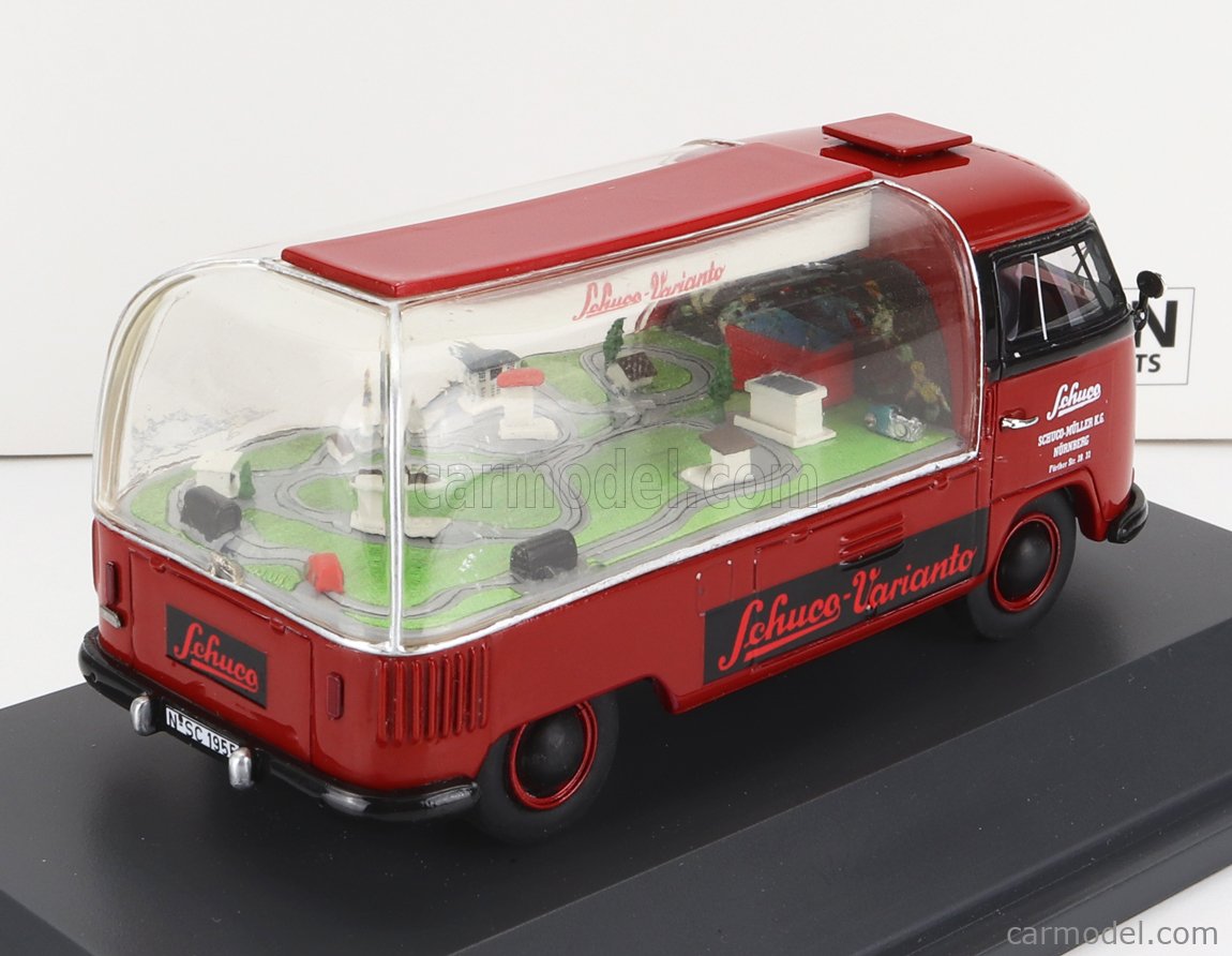 SCHUCO 450916200 Scala 1/43 | VOLKSWAGEN T1a SCHUCO VARIANTO 1964 RED BLACK