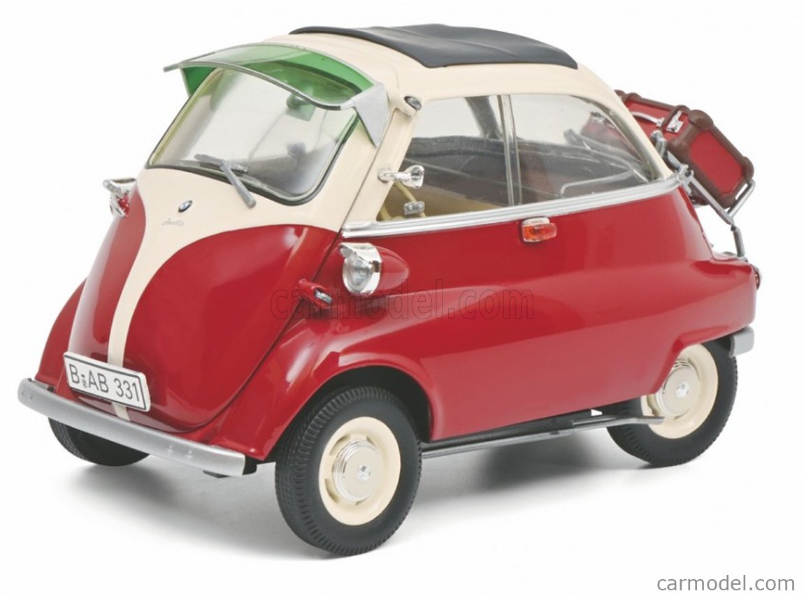 SCHUCO 450040900 Escala 1/18 | BMW ISETTA EXPORT 1960 RED WHITE