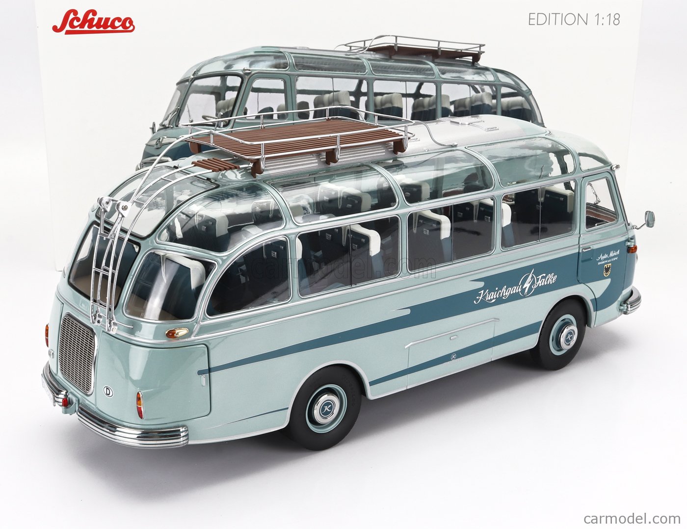 SCHUCO 450034900 Scale 1/18 | SETRA S6 AUTOBUS 1955 2 TONE BLUE