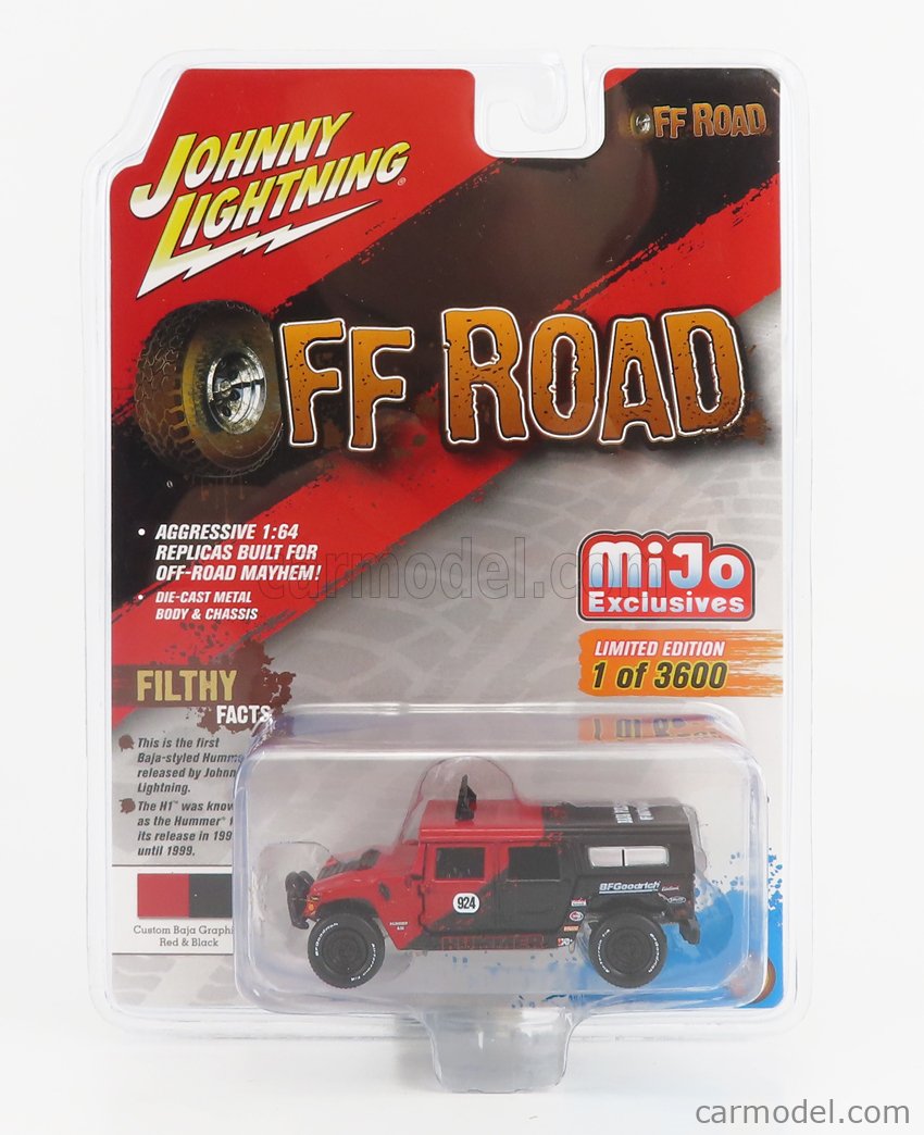 JOHNNY LIGHTNING JLCP7154 Scala 1/64 | HUMMER H1 WAGON 1992 RED BLACK