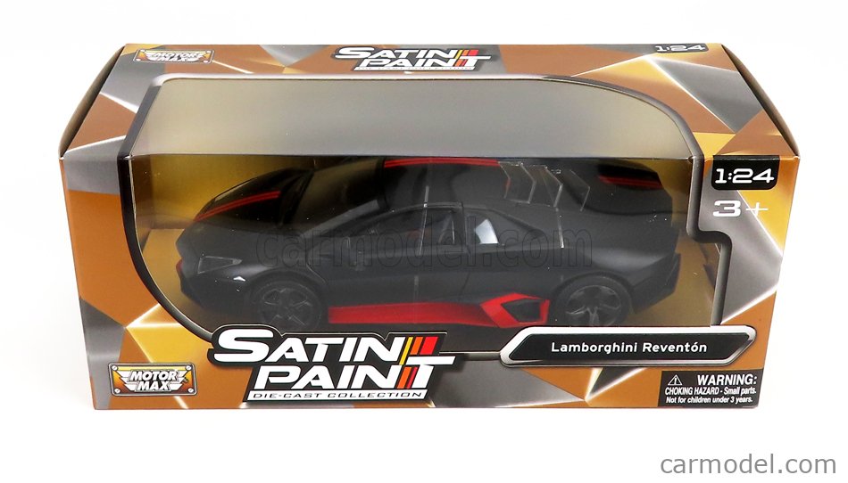MOTOR-MAX 79509MBK Scale 1/24 | LAMBORGHINI REVENTON 2008 MATT BLACK RED