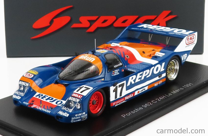 SPARK-MODEL S9975 Scale 1/43 | PORSCHE 962C 3.2L TURBO FLAT-6 TEAM ...
