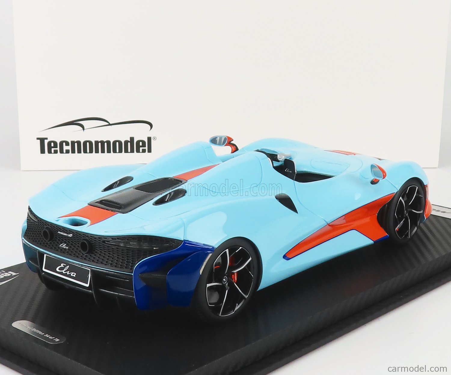 TECNOMODEL T18-EX09A Scale 1/18 | McLAREN ELVA 2020 BLUE ORANGE
