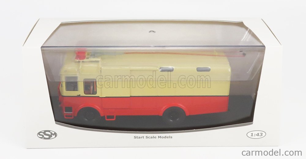 START SCALE MODELS SSM4048 Scale 1/43 | SKODA 9TR AUTOBUS 1961 CREAM RED