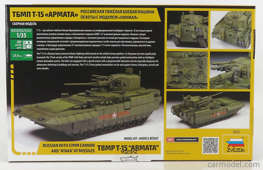 ZVEZDA 3623 Scale 1/35 | TANK T-15 MILITARY RUSSIAN WITH 57MM CANNON ...