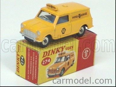 DINKY ENGLAND 274 Scale 1/43 | MINI VAN AA PATROL SERVICE YELLOW