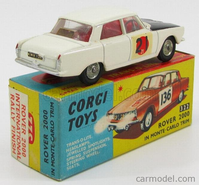 CORGI 322 Scale 1/43 | ROVER 2000 INTERNATIONAL RALLY FINISH N 21 WHITE ...