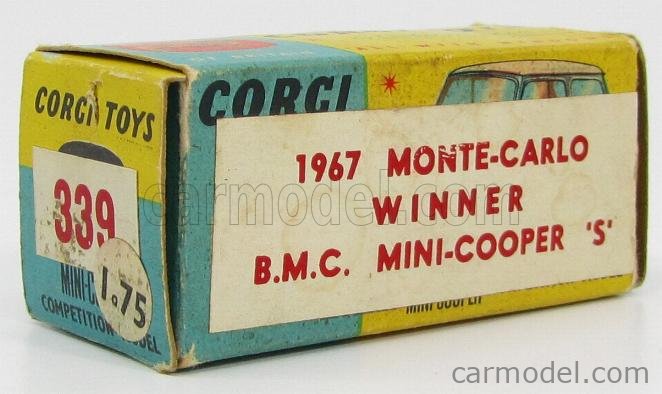 CORGI 339 Scale 1/43 | MORRIS MINI COOPER S N 177 WINNER RALLY ...