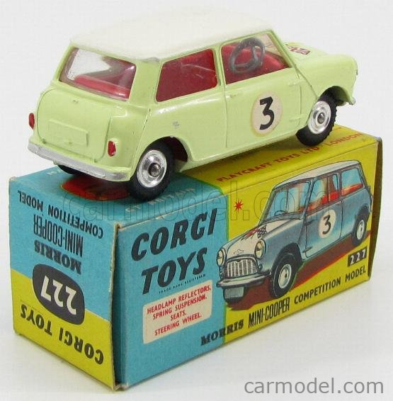 CORGI 227 Scale 1/43 | MORRIS MINI COOPER COMPETITION RALLY N 3 LIGHT ...
