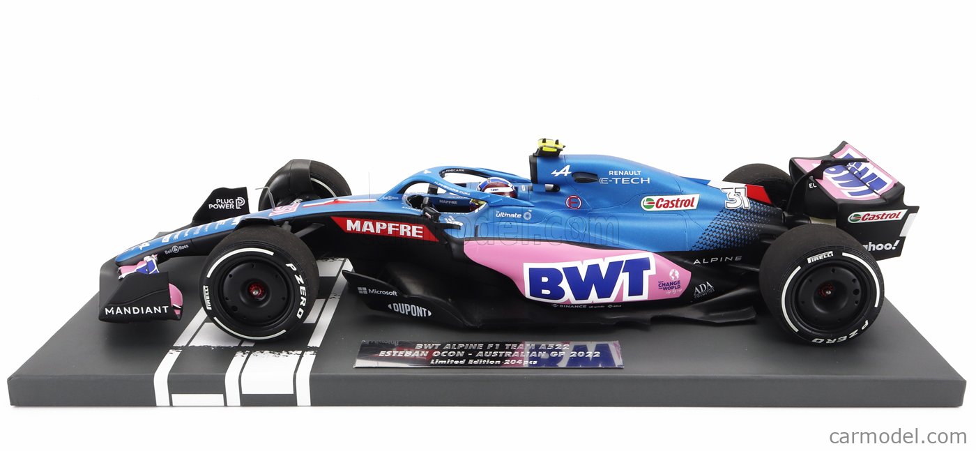 MINICHAMPS 117220331 Scale 1/18 | ALPINE F1 A522 TEAM ALPINE BWT N 31 ...