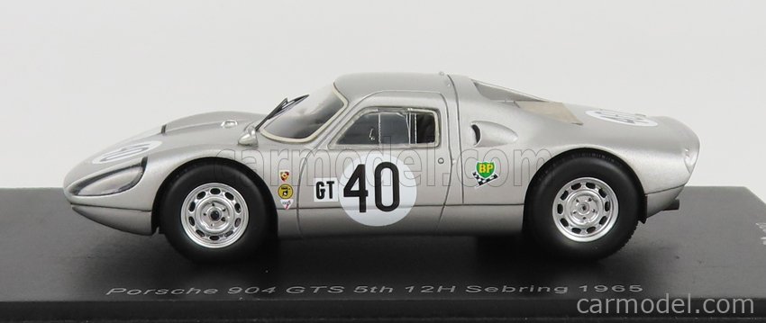 SPARK-MODEL US263 Scale 1/43 | PORSCHE 904 GTS N 40 12h SEBRING 1965 L.UNDERWOOD - G.KLASS SILVER