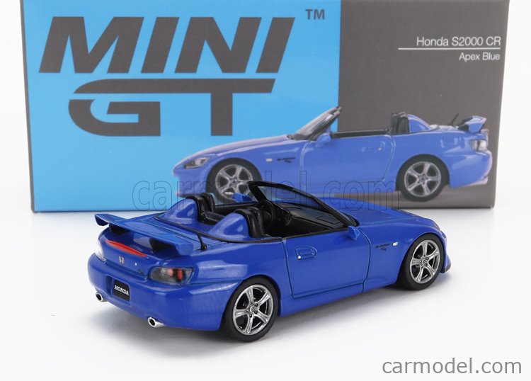MINI-GT MGT00554-L Scale 1/64 | HONDA S2000 CR SPIDER LHD 1998 APEX BLUE