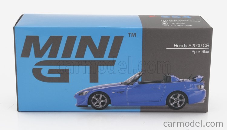 MINI-GT MGT00554-L Scale 1/64 | HONDA S2000 CR SPIDER LHD 1998 APEX BLUE