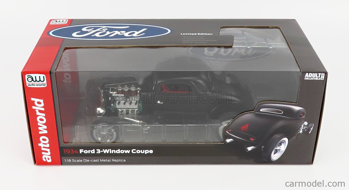 AUTOWORLD AW292/06 Scale 1/18 | FORD USA 3-WINDOW COUPE HOT ROD 1934 ...