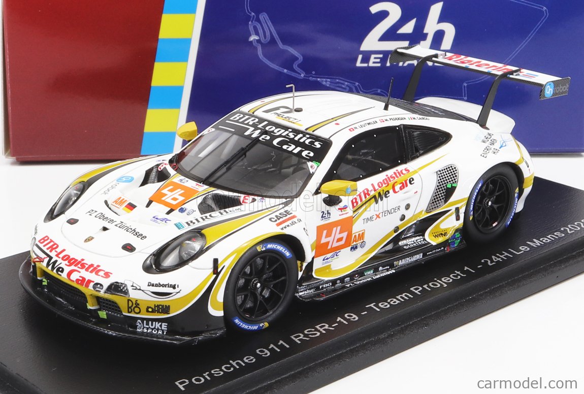 SPARK-MODEL S8648 Scala 1/43 | PORSCHE 911 991 RSR-19 4.2L TEAM PROJECT-1 N 46 24h LE MANS 2022 ...