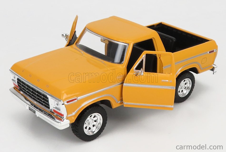 MOTOR-MAX 79374Y Scale 1/24 | FORD USA BRONCO HARD-TOP OPEN 1978 YELLOW