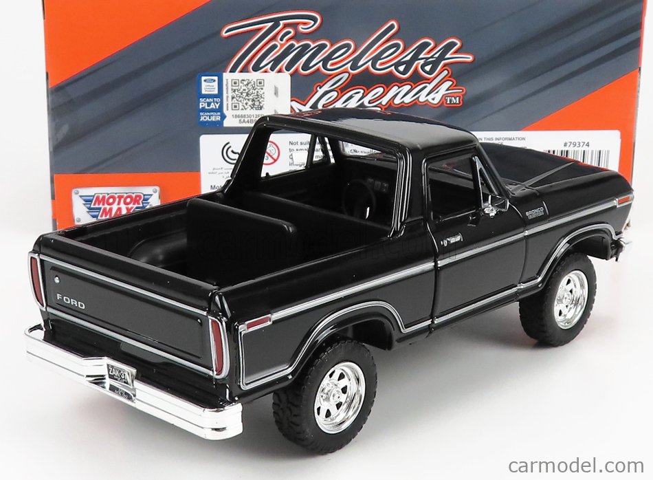 MOTOR-MAX 79374BK Scale 1/24 | FORD USA BRONCO HARD-TOP OPEN 1978 BLACK