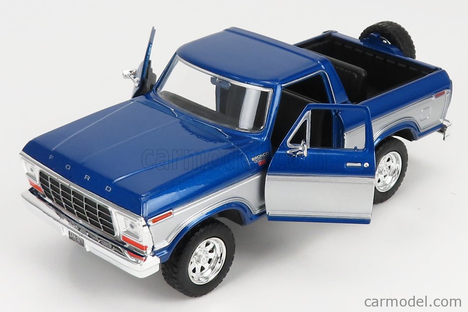 MOTOR-MAX 79372BW Scale 1/24 | FORD USA BRONCO HARD-TOP OPEN 1978 BLUE ...