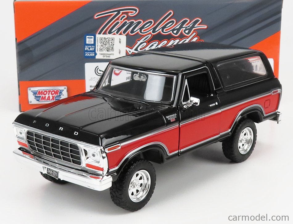 MOTOR-MAX 79371RBK Scale 1/24 | FORD USA BRONCO HARD-TOP CLOSED 1978 ...