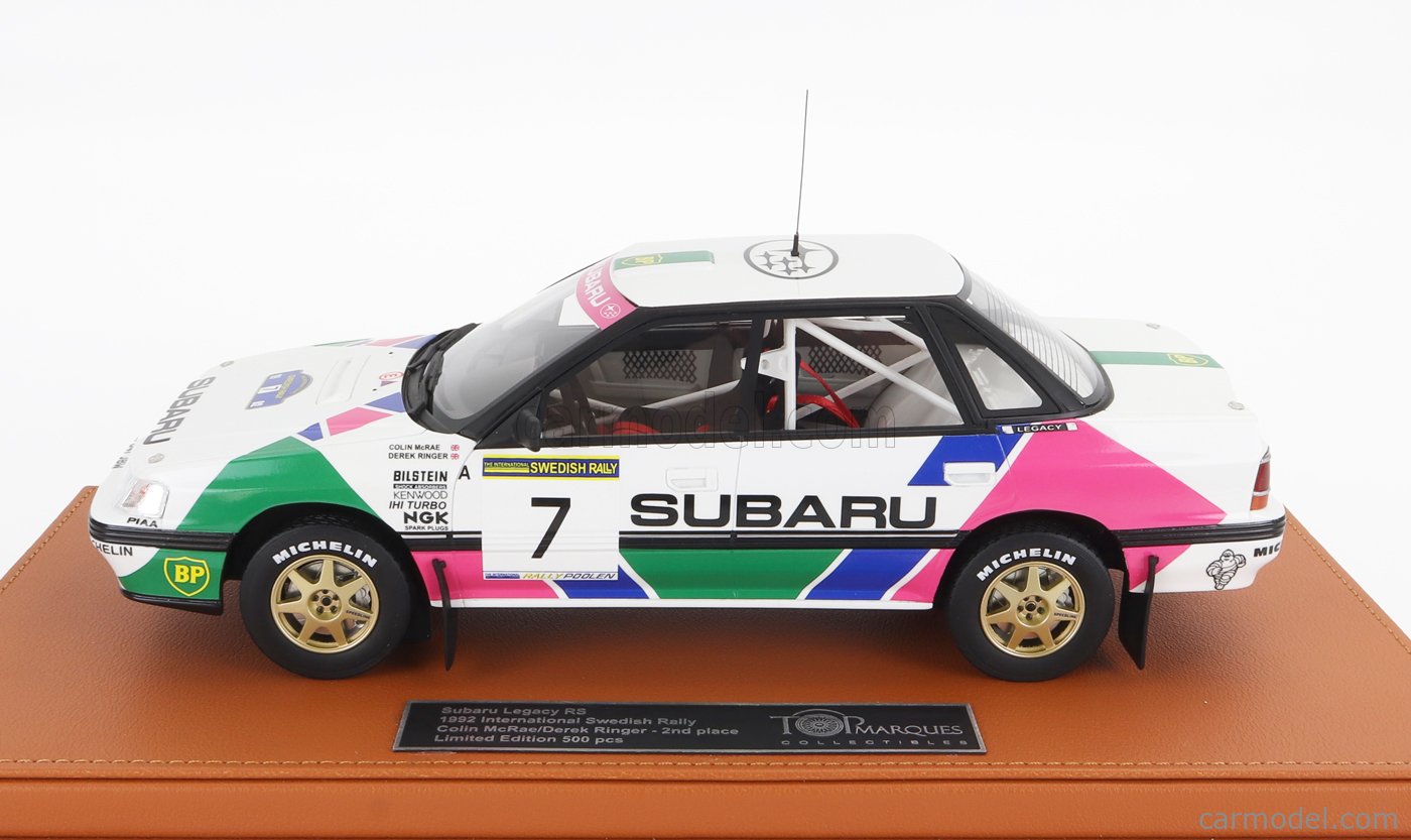TOPMARQUES TOP118A Scale 1/18 | SUBARU LEGACY RS N 7 2nd SWEDISH RALLY ...