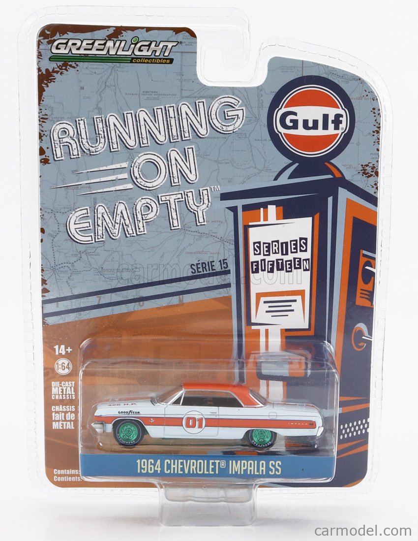 GREENLIGHT 41150A-GRE Scala 1/64 | CHEVROLET IMPALA SS GULF OIL 1964 ...