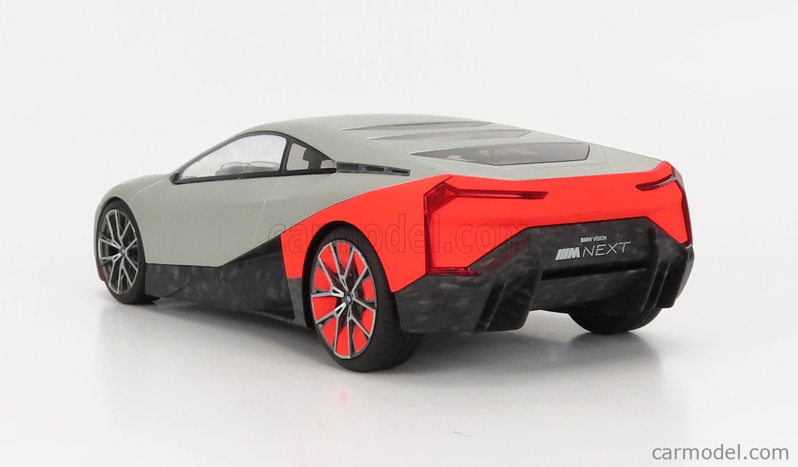 NZG 80435A072D8 Масштаб 1/18 | BMW VISION M NEXT 2019 MATT SILVER RED FLUO