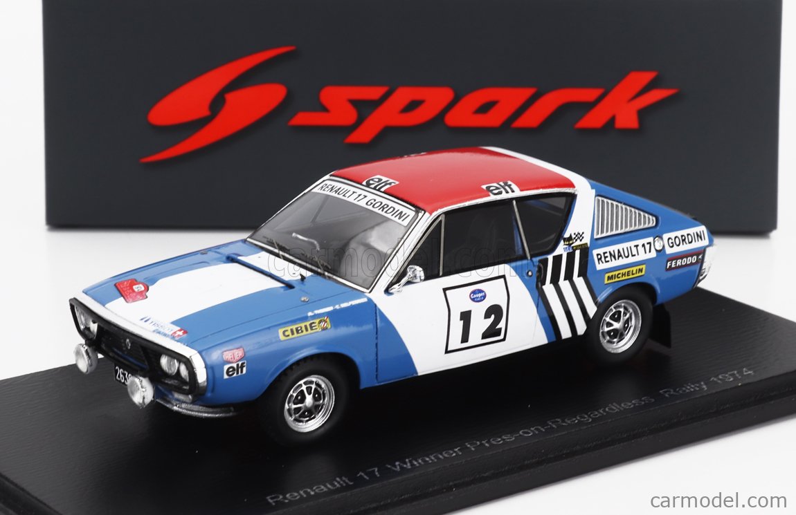 SPARK-MODEL S6444 Scale 1/43 | RENAULT R17 N 12 WINNER RALLY PRESS ON ...
