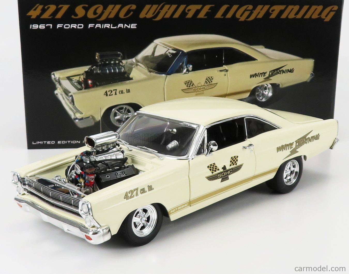 ACME-MODELS 18931 Scale 1/18 | FORD USA FAIRLANE 427 12 SOCH WHITE ...