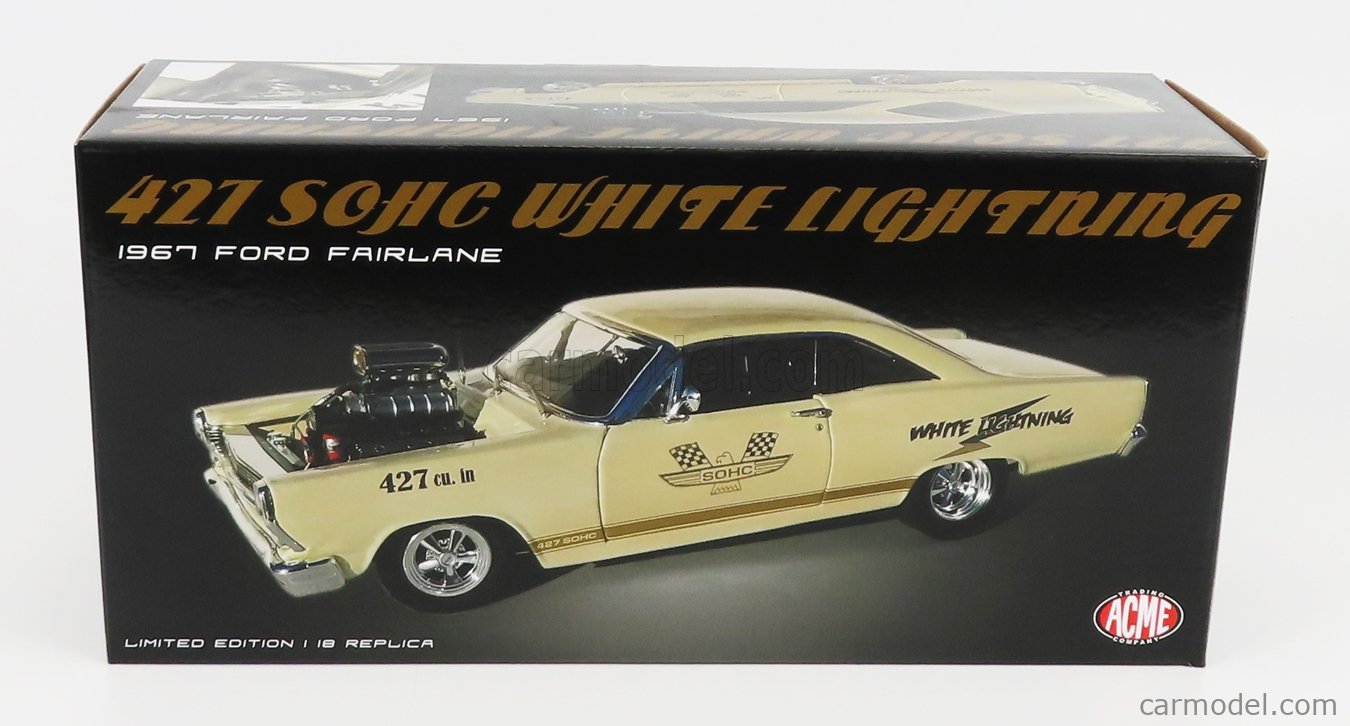 ACME-MODELS 18931 Scale 1/18 | FORD USA FAIRLANE 427 12 SOCH WHITE ...
