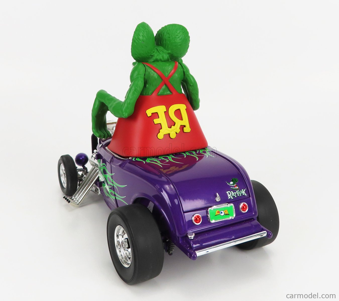 ACME-MODELS A1805020 Escala 1/18 | FORD USA BLOWN HOT ROD WITH RAT FINK FIGURE 1932 PURPLE GREEN
