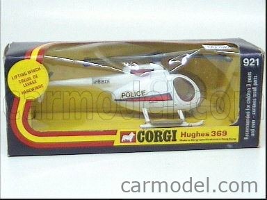 CORGI 921 Scale 1/43 | HUGHES 369 POLICE HELICOPTER WHITE
