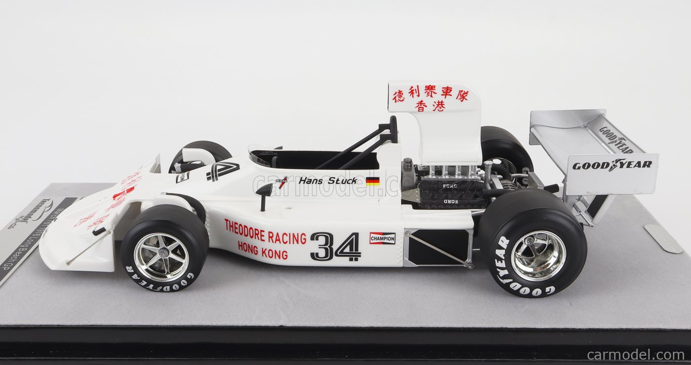 TECNOMODEL TM18-222B Escala 1/18 | MARCH F1 761 N 34 LONG BEACH USA GP 1976 HANS JOACHIM STUCK WHITE