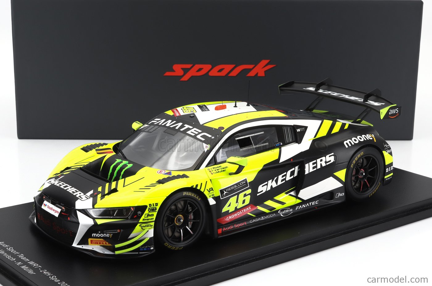 SPARK-MODEL 18SB054 Scale 1/18 | AUDI R8 LMS GT3 TEAM AUDI SPORT WRT N 46 24h SPA 2022 VALENTINO ...
