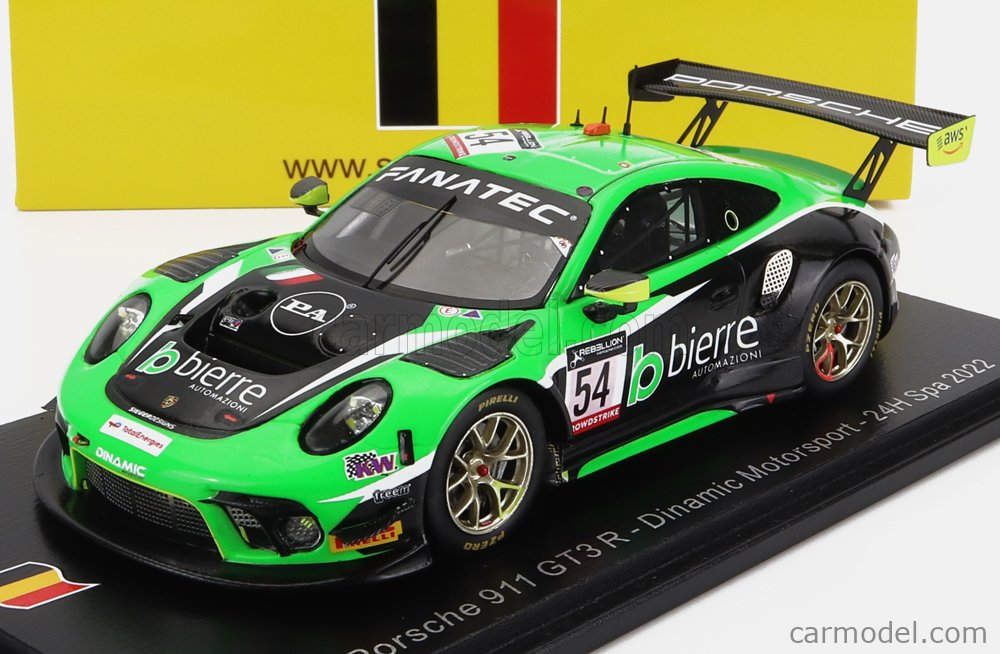 SPARK-MODEL SB533 Scale 1/43 | PORSCHE 911 991-2 GT3 R TEAM DINAMIC ...