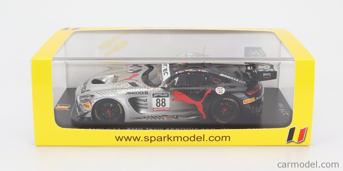 SPARK-MODEL SB500 Scale 1/43 | MERCEDES BENZ GT3 AMG TEAM AKKODIS ASP N 88 WINNER 24h SPA 2022 R ...
