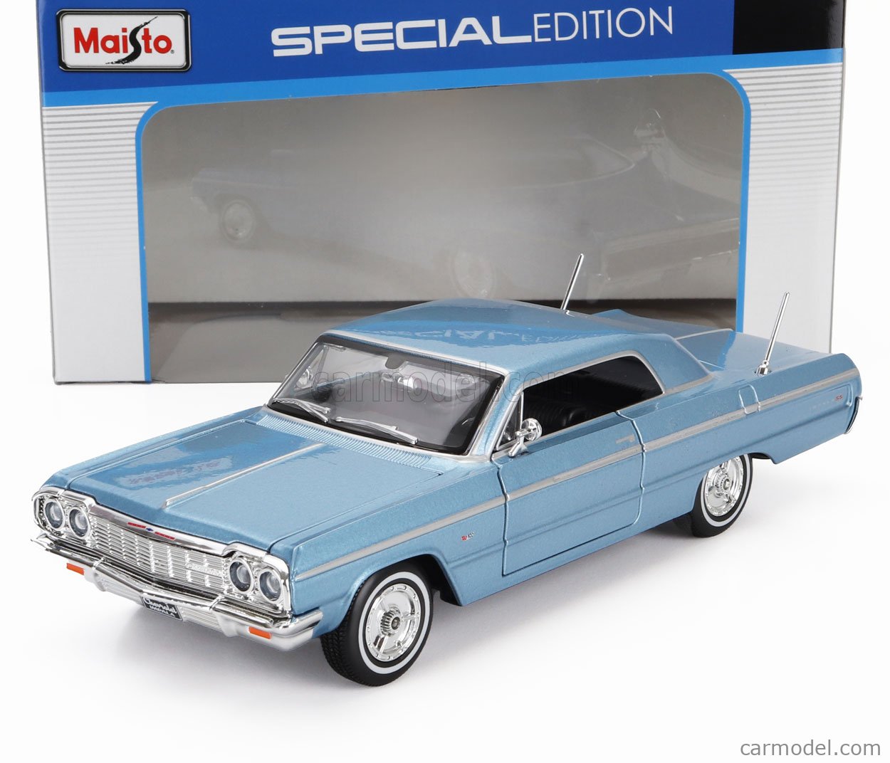 MAISTO 32908 Scale 1/24 | CHEVROLET IMPALA SS 1964 LIGHT BLUE