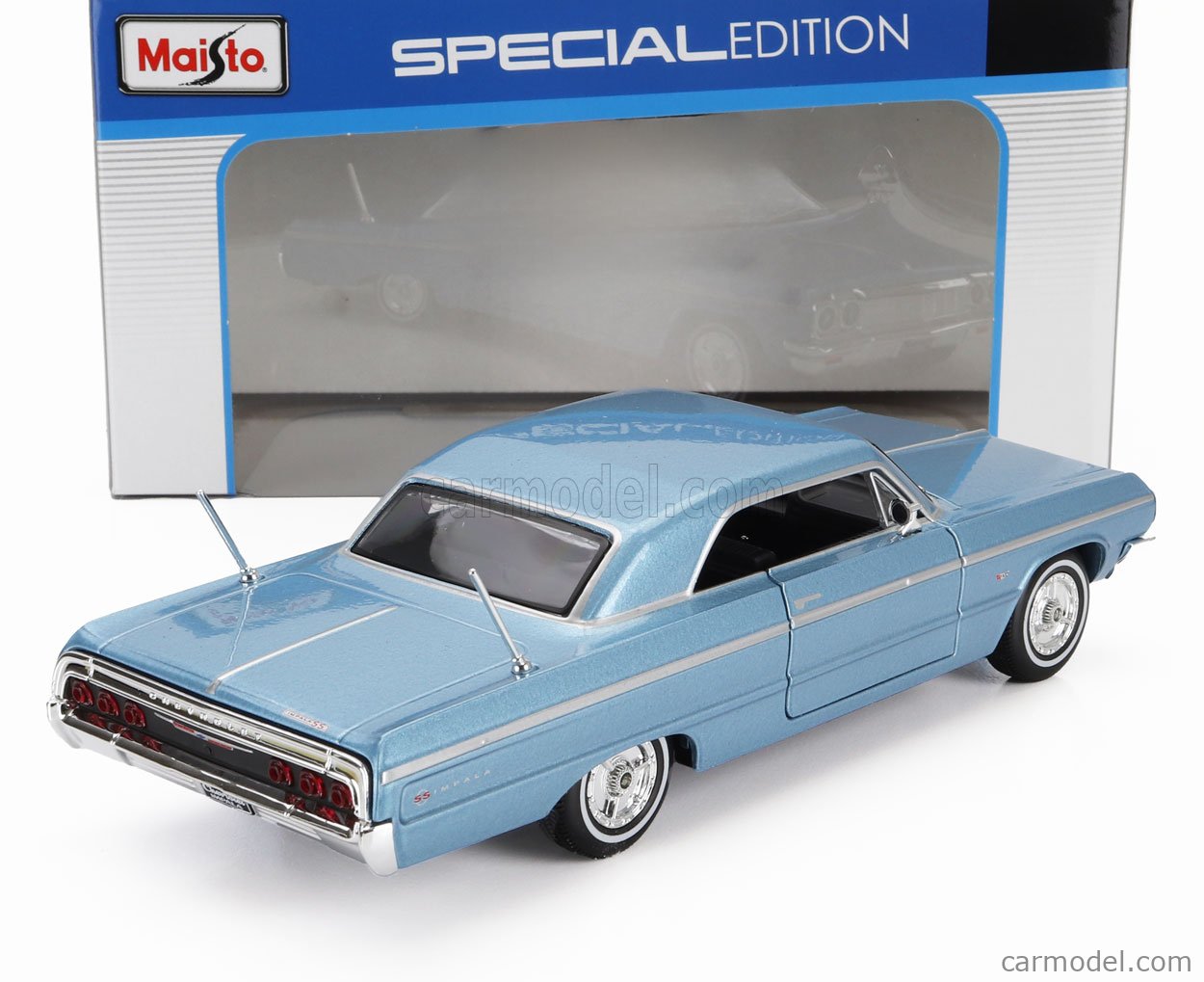 MAISTO 32908 Scale 1/24 | CHEVROLET IMPALA SS 1964 LIGHT BLUE