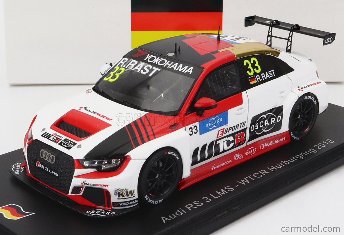 SPARK-MODEL SG572 Scale 1/43 | AUDI A3 RS3 LMS N 33 WTCR NURBURGRING ...