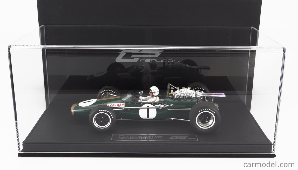 GP-REPLICAS GP122AWD Scale 1/18 | BRABHAM F1 BT24 REPCO N 1 2nd MEXICO GP (with pilot figure ...