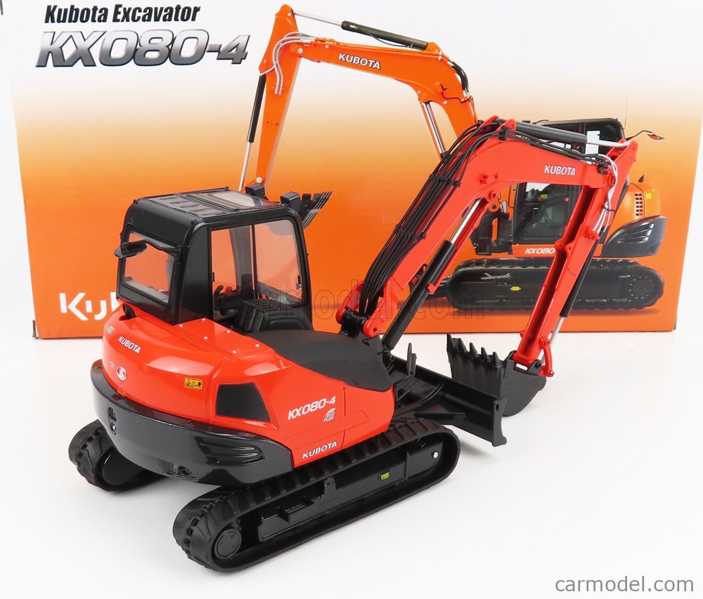 UNIVERSAL HOBBIES UH8102 Scale 1/24 | KUBOTA KX080-4 ESCAVATORE ...