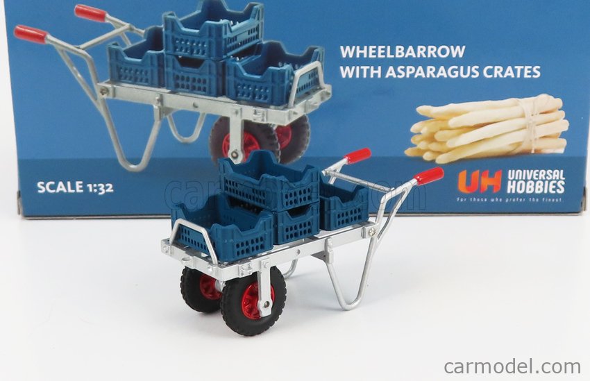 UNIVERSAL HOBBIES UH6391 Scale 1/32 | ACCESSORIES WHEELBARROW WITH 4X ...