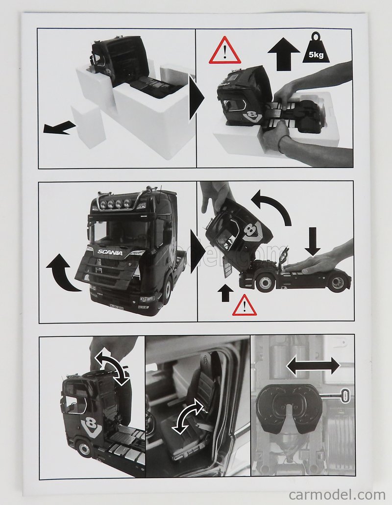 NZG LX10190055-1019/55 Scale 1/18 | SCANIA S730 V8 TRACTOR TRUCK 2-ASSI ...