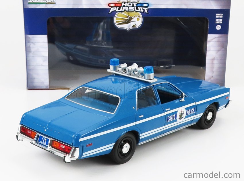 GREENLIGHT 85562 Escala 1/24 | PLYMOUTH FURY MAINE STATE POLICE 1978 BLUE