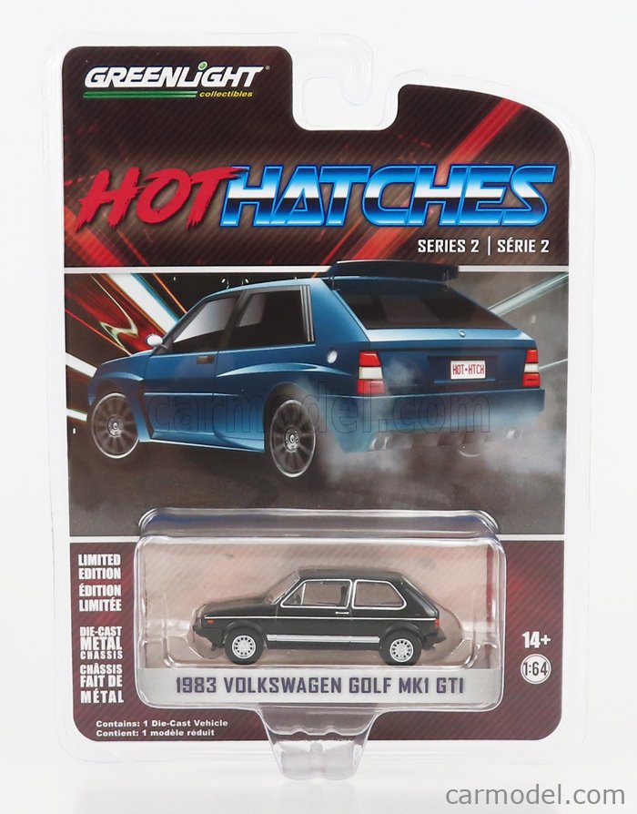 GREENLIGHT 63020D Scale 1/64 | VOLKSWAGEN GOLF GTi MKI 1983 BLACK