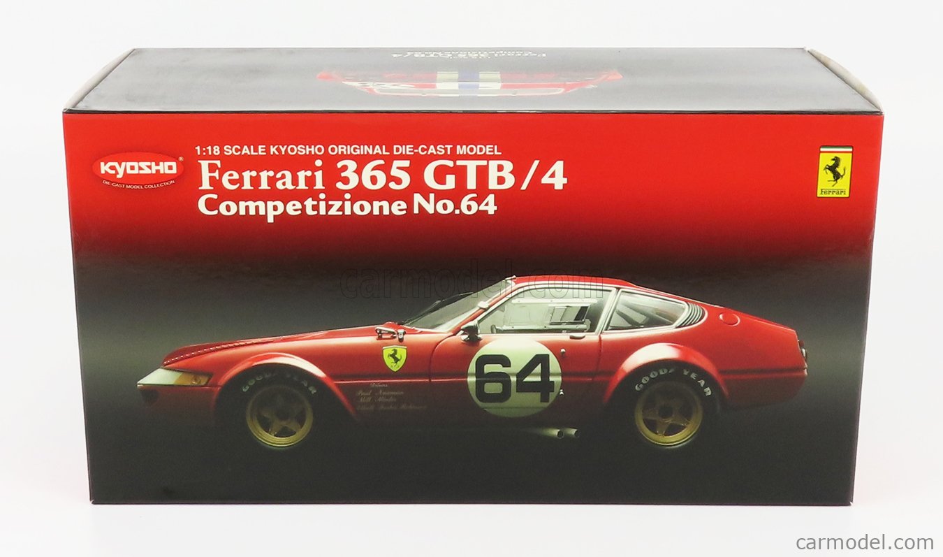 KYOSHO 08163A Scale 1/18 | FERRARI 365 GTB/4 TEAM FERRARI MODENA SPORTS CARS N 64 24h DAYTONA ...