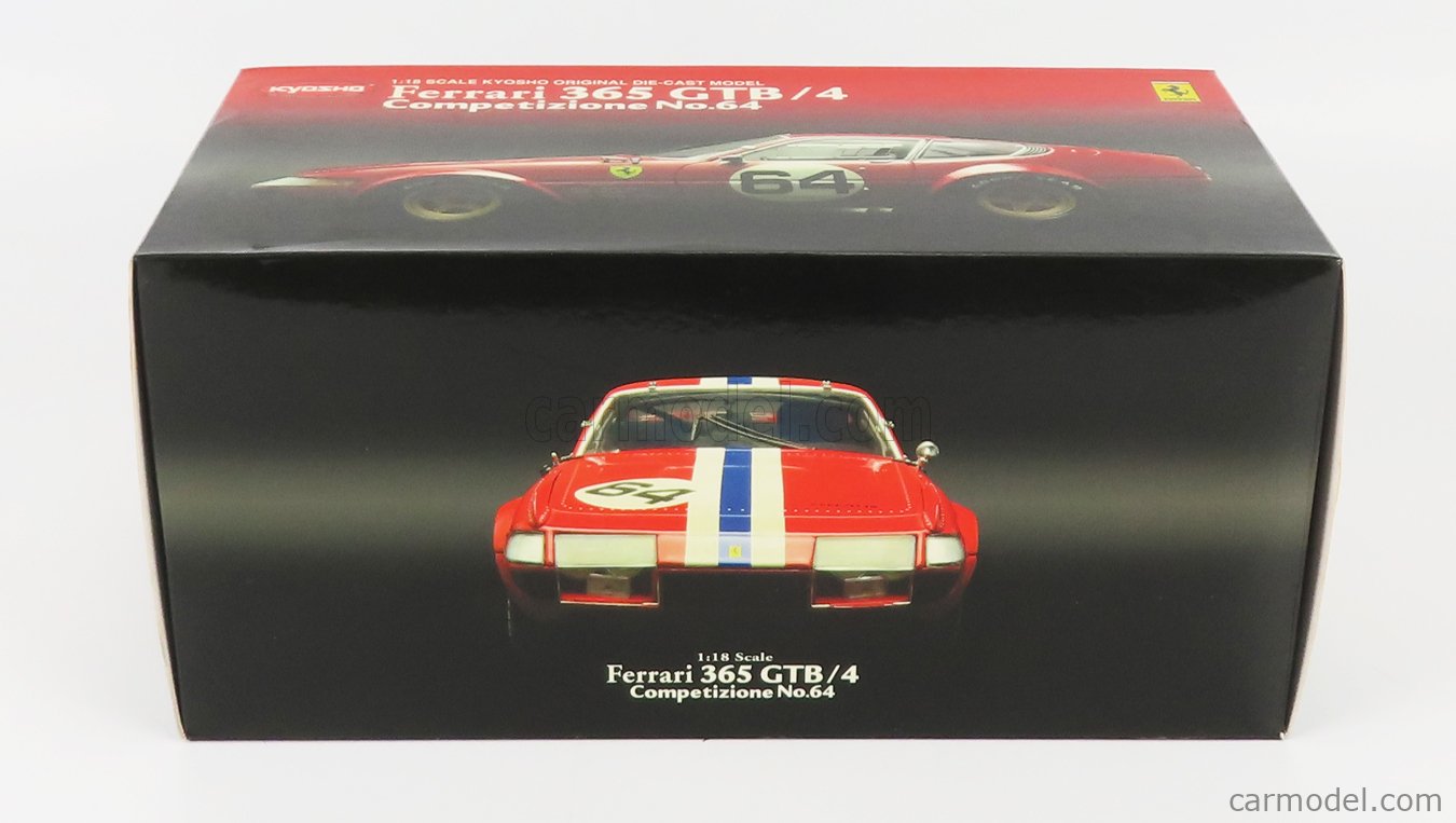 KYOSHO 08163A Echelle 1/18 | FERRARI 365 GTB/4 TEAM FERRARI MODENA SPORTS CARS N 64 24h DAYTONA ...